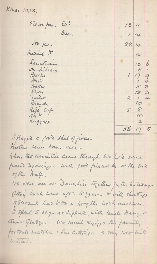 1918 Short Half David Walter Hoare School Diary 1918 Short Half David Walter Hoare School Diary